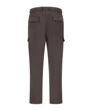 Herno Resort Cargo Trousers In Melange-effect Stretch Nylon