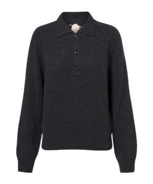 Jardin Des Orangers Wool And Cashmere Polo Sweater - Grey
