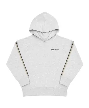 Palm Angels Long-sleeve Hooded Sweatshirt - Grey