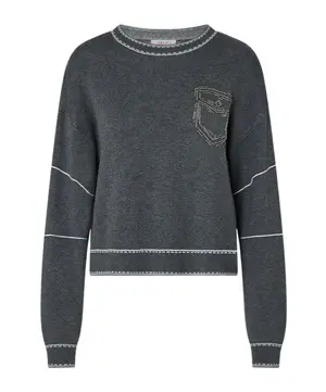 Liu Jo Sweater With Stitching - Grey