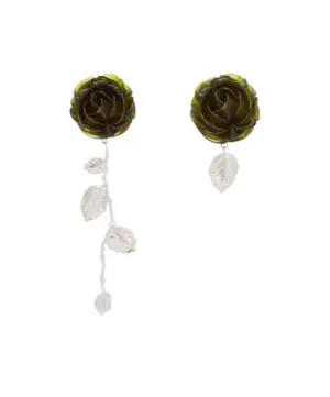 Magda Butrym Floral Drop Earrings - Green