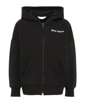 Palm Angels Logo Print Cotton Hoodie