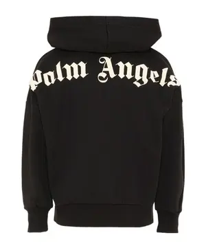 Palm Angels Logo Print Cotton Hoodie