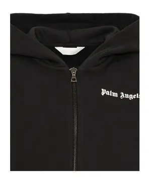 Palm Angels Logo Print Cotton Hoodie