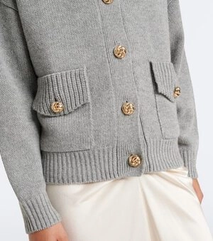 Jardin Des Orangers Wool And Cashmere Cardigan With Gold-toned Buttons