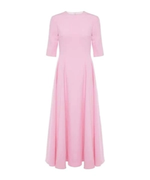 EMILIA WICKSTEAD Georgie Wool Midi Dress - Pink