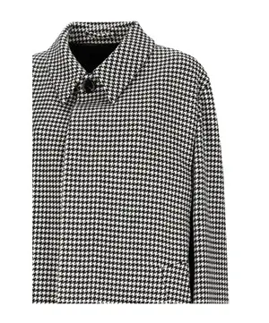 LARDINI Houndstooth Wool Coat