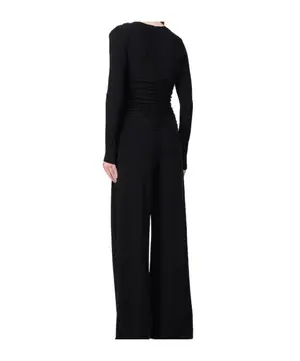 Norma Kamali V-neck Gathered Jumpsuit