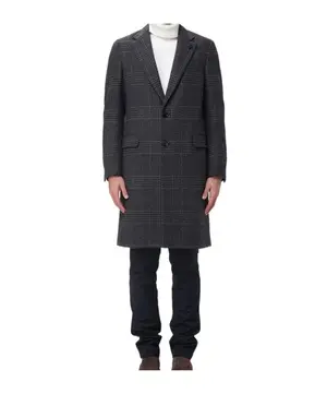 LARDINI Checked Wool Coat
