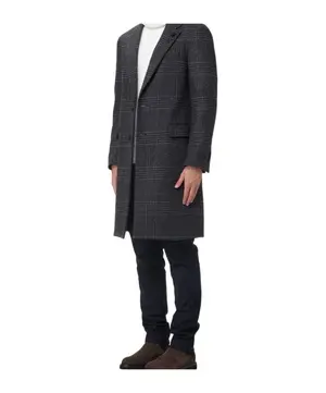 LARDINI Checked Wool Coat