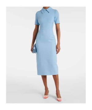 EMILIA WICKSTEAD Valletta Wool Cocktail Dress - Blue