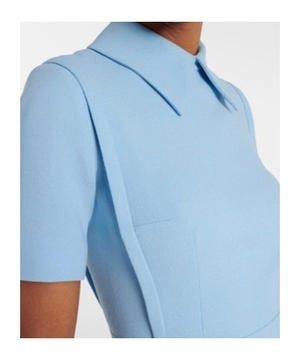 EMILIA WICKSTEAD Valletta Wool Cocktail Dress - Blue