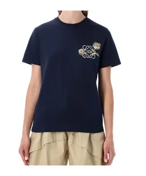 Loewe Short Sleeve T-shirt With Embroidered Detail