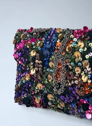 Dries Van Noten Sequinned Envelope Shoulder Bag