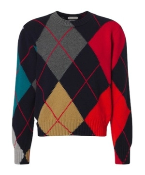 J.W.ANDERSON Loose Diamond Knit Sweater - Black