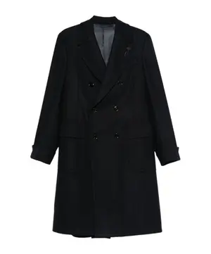 LARDINI Double Breasted Flower Detailed Coat