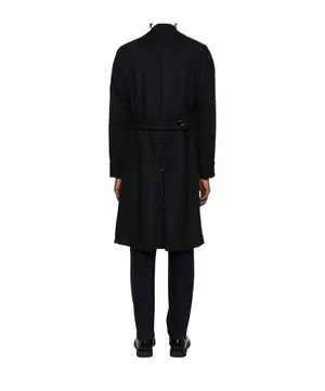 LARDINI Double Breasted Flower Detailed Coat