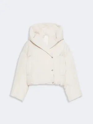 Sportmax Cropped Down Coat - White