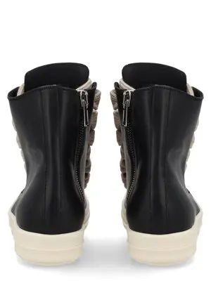 Rick Owens High Top Leather Sneakers