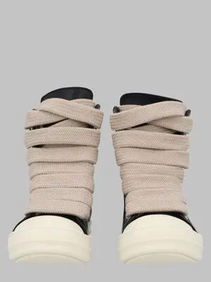 Rick Owens High Top Leather Sneakers