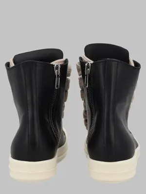 Rick Owens High Top Leather Sneakers