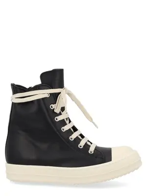 Rick Owens Lace Up Leather Sneakers