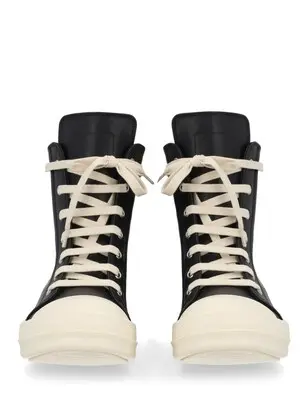 Rick Owens Lace Up Leather Sneakers