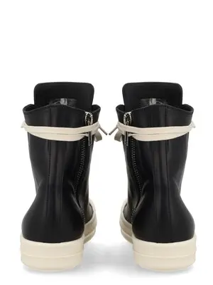 Rick Owens Lace Up Leather Sneakers