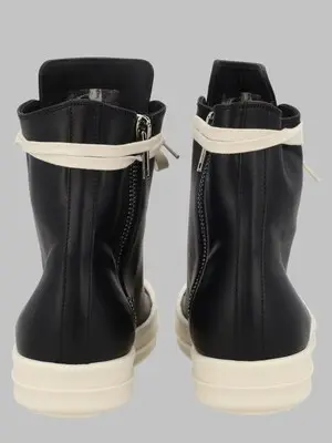 Rick Owens Lace Up Leather Sneakers