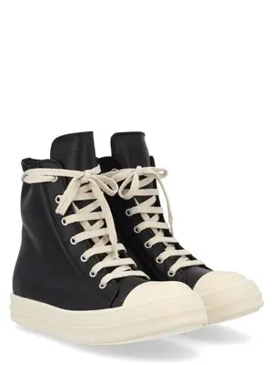 Rick Owens Lace Up Leather Sneakers