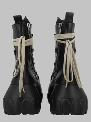 Rick Owens Leather Lace-up Boots With Chunky Platform Sole