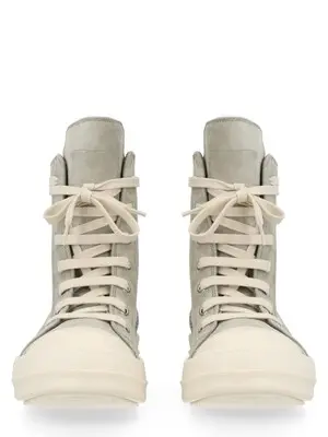 Rick Owens High Top Leather Sneakers
