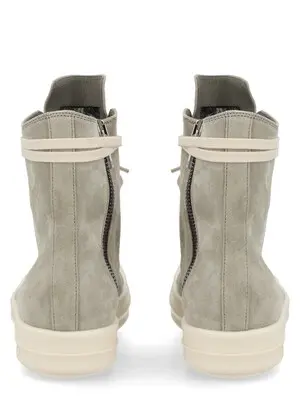 Rick Owens High Top Leather Sneakers