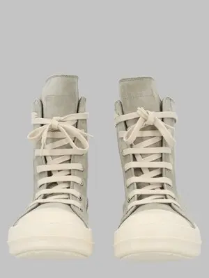Rick Owens High Top Leather Sneakers