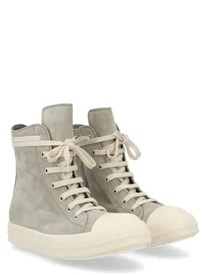 Rick Owens High Top Leather Sneakers