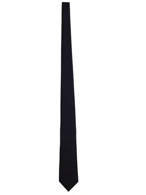 Giorgio Armani Cravatta In Pura Seta - Black