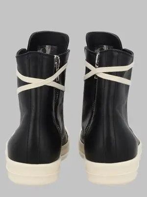 Rick Owens Leather High Top Sneakers