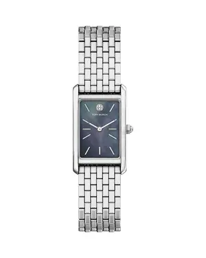 Tory Burch Eleanor Slim Watch - Black/silver