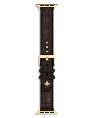 Tory Burch Kira Leather Band For Apple Watch - Brown