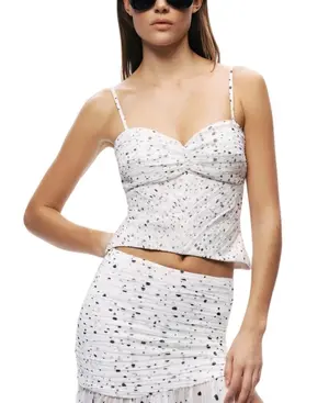 NOCTURNE Printed Chiffon Bustier