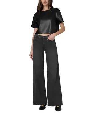 Joe's Jeans The Lou Lou Low Rise Wide Leg Jeans - Black Cat