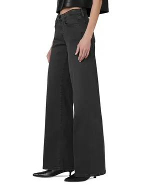 Joe's Jeans The Lou Lou Low Rise Wide Leg Jeans - Black Cat