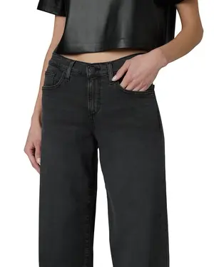Joe's Jeans The Lou Lou Low Rise Wide Leg Jeans - Black Cat