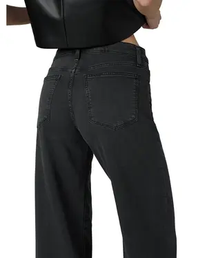 Joe's Jeans The Lou Lou Low Rise Wide Leg Jeans - Black Cat