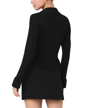 French Connection Crinkle Knit Pointelle Top