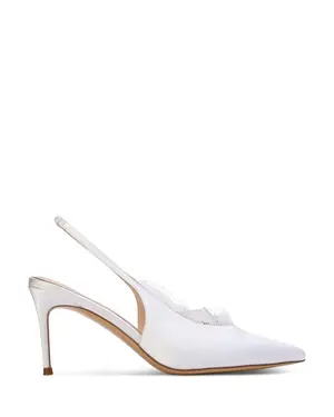 BLACK SUEDE STUDIO Pointed Slingback Pumps