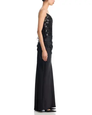 Aqua Long Corset Dress