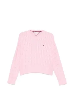 Tommy Hilfiger Light Cable Knit V-neck Sweater