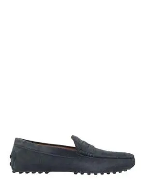 TOD`S Tod's Suede Rubber Double Sole Flats - Navy