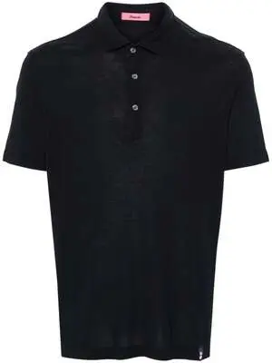 DRUMOHR Cotton Jersey Mini Logo Tag Short Sleeve T-shirt With Straight Hem - Navy